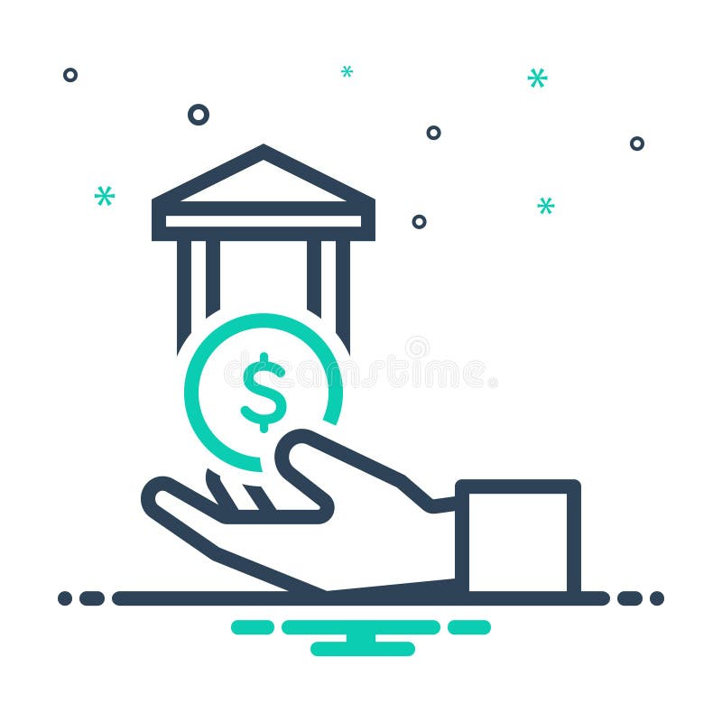 Mix Icon for Loan, Borrow and Money Stock Vector - Illustration of ...