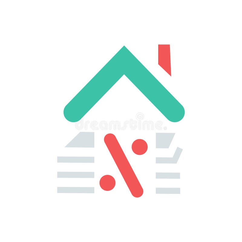 Loan Icon. Vector Simple of Home Loan Sign Symbol with Home- Vector ...