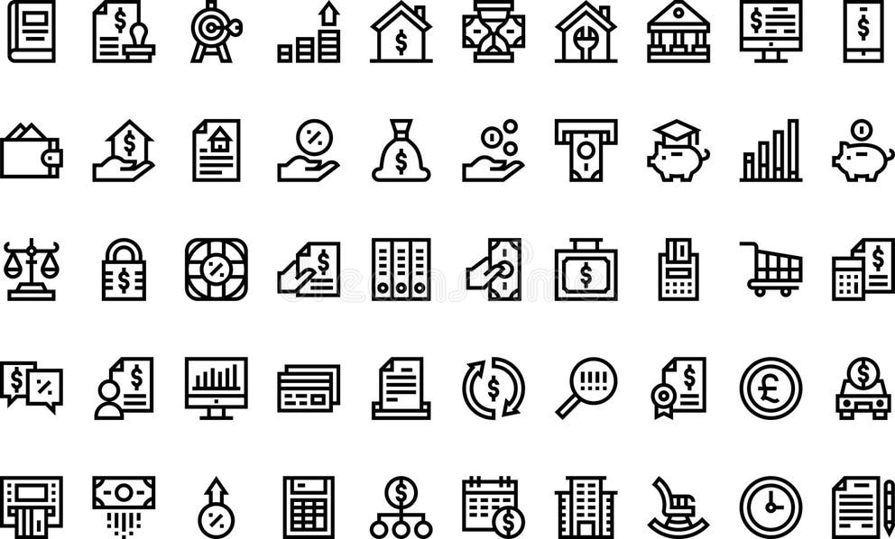 Loan Icons High-Quality Vector Icons Collection with Editable Stroke ...
