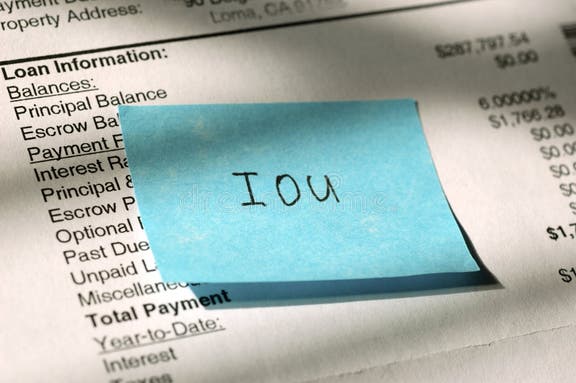 Loan IOU stock photo. Image of loan, note, defaulting - 7983144