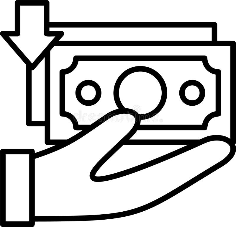 Loan Outline Vector Icon stock vector. Illustration of graphic - 388830014