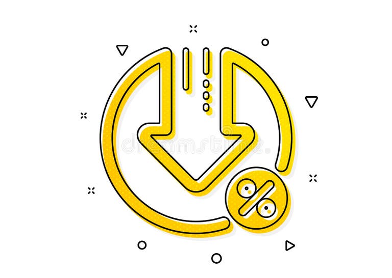 Loan Percent Decrease Icon. Discount Sign. Vector Stock Vector - Illustration of arrow, pattern ...