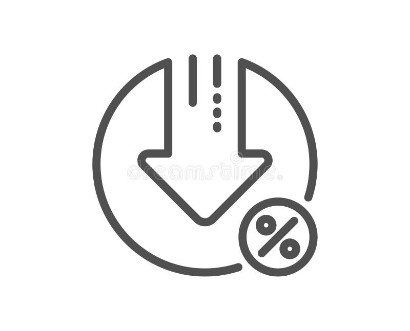 Percentage Decrease Sign Icon Stock Illustrations – 1,229 Percentage ...
