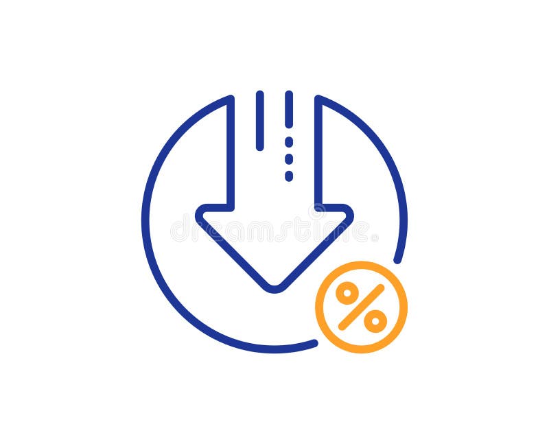 Percentage Decrease Sign Icon Stock Illustrations – 1,229 Percentage ...