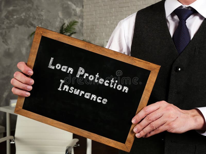 Loan Protection Insurance Sign on the Sheet Stock Image - Image of ...