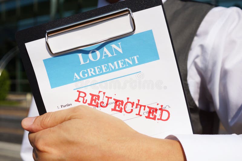 Loan Rejected is Shown Using the Text on the Form Stock Photo - Image ...