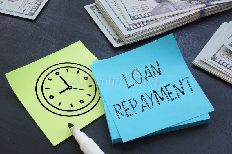Loan Repayment is Shown Using the Text Stock Photo - Image of fund ...