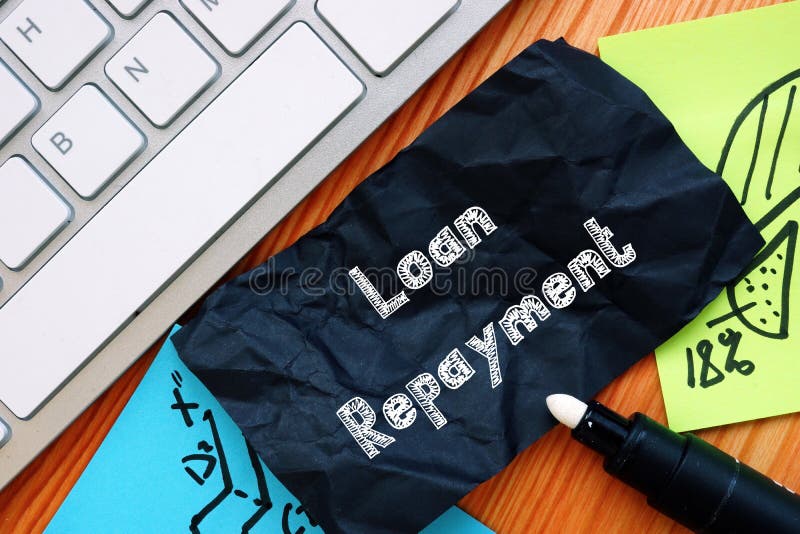 Loan Repayment Sign on the Sheet Stock Photo - Image of information ...