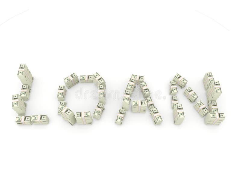 Loan sign made of dollars stock illustration. Illustration of payment ...