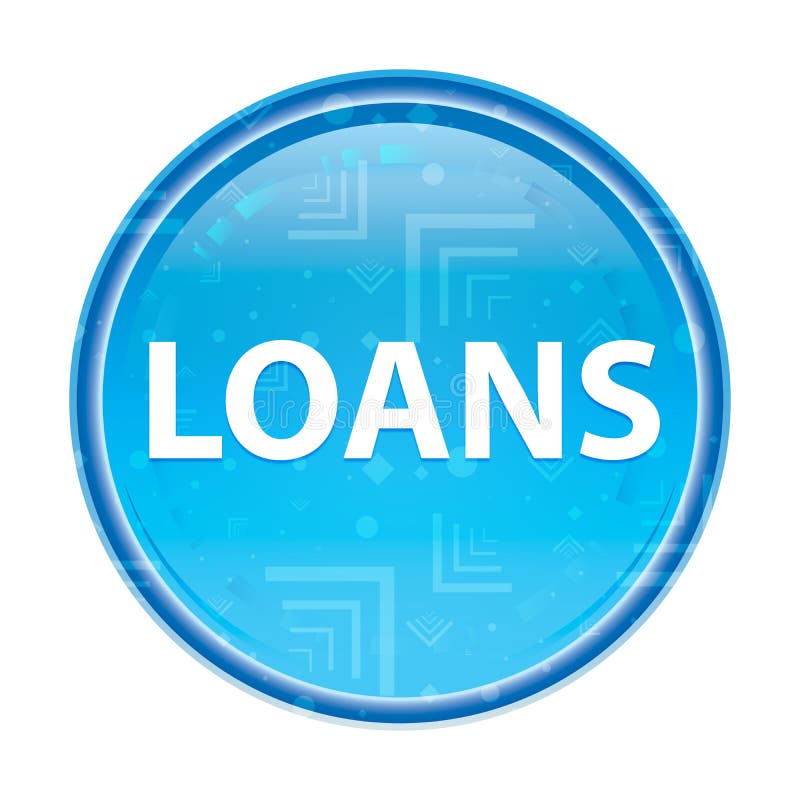 Loans Floral Blue Round Button Stock Illustration - Illustration of ...
