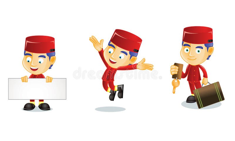 Lobby Boy 1 stock vector. Illustration of doorkeeper - 63040033