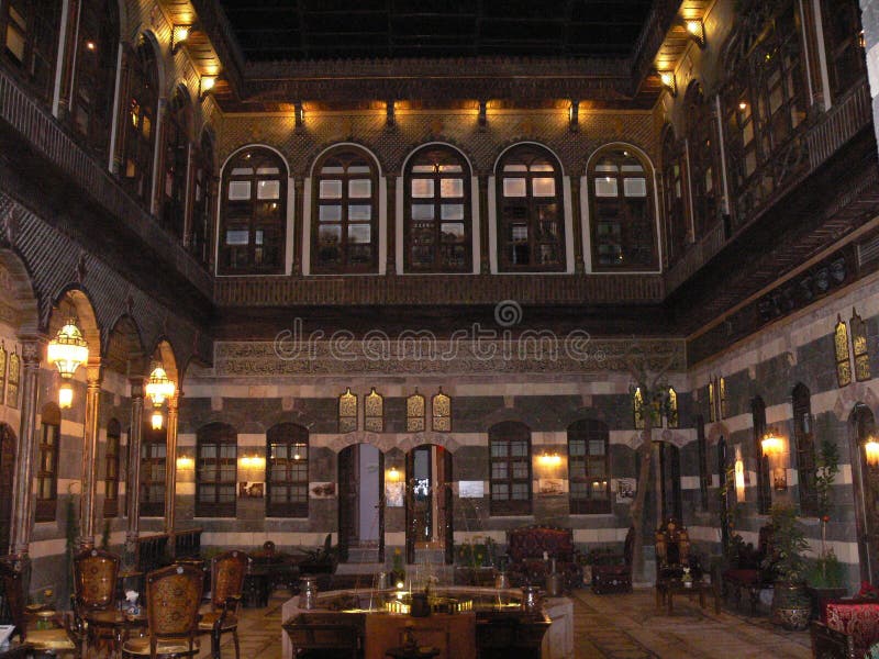 Lobby, Building, Night, Interior Design Stock Photo - Image of ...