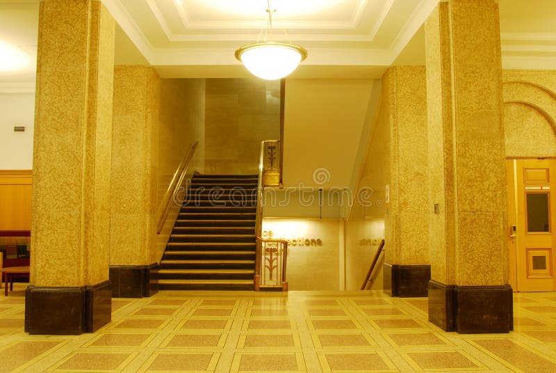 Lobby of library stock image. Image of layers, tape, humanity - 7520487