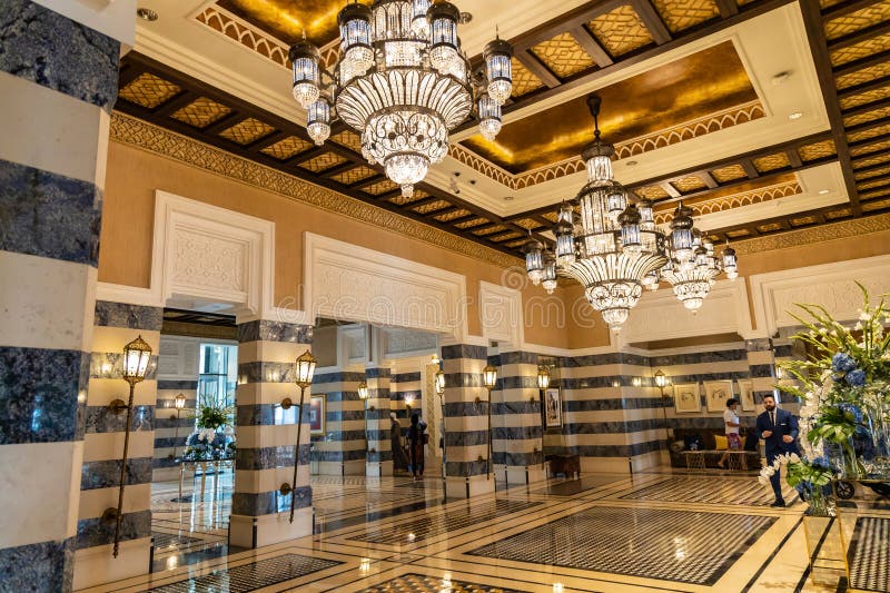 The Lobby in a Luxury Hotel in Dubai. Editorial Image - Image of ...