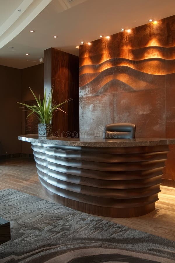 Lobby Reception Interior Design Inside Luxury Hotel Stock Image - Image ...