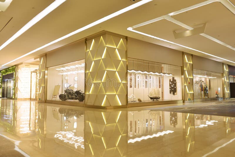 Lobby and Shop in Commercial Building Stock Image - Image of centre ...