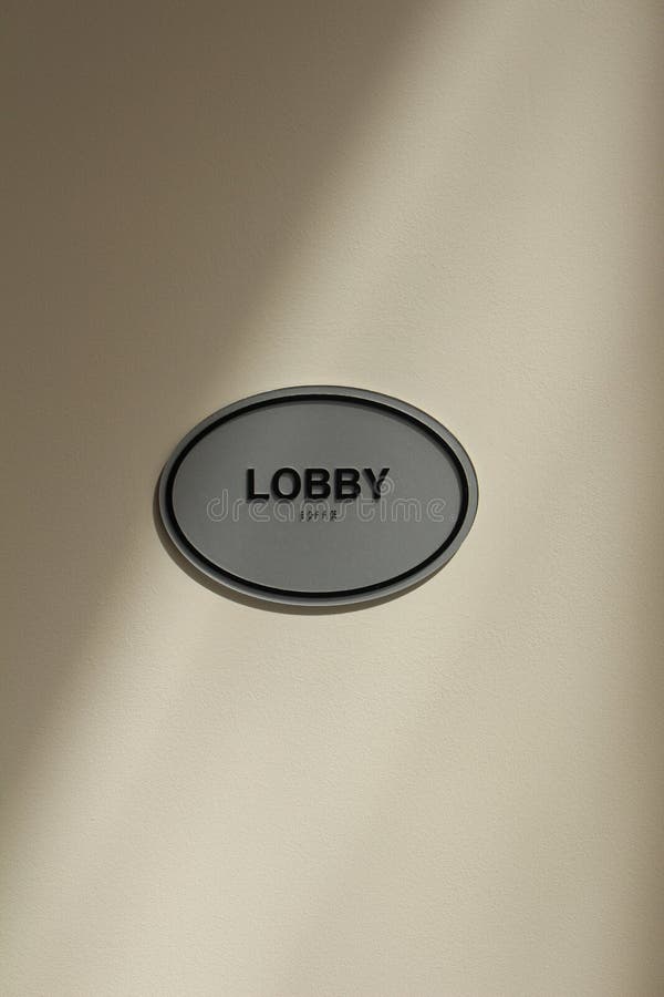 Lobby sign stock image. Image of communication, wall - 39559397