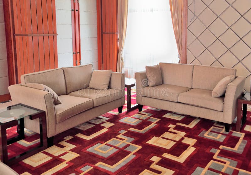 Lobby with sofa set stock image. Image of furniture, comfort - 9256055