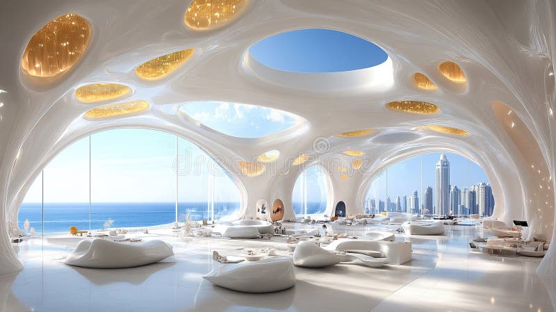 Lobby View, Ocean City, Seating Interior Design, Coastal Stock ...