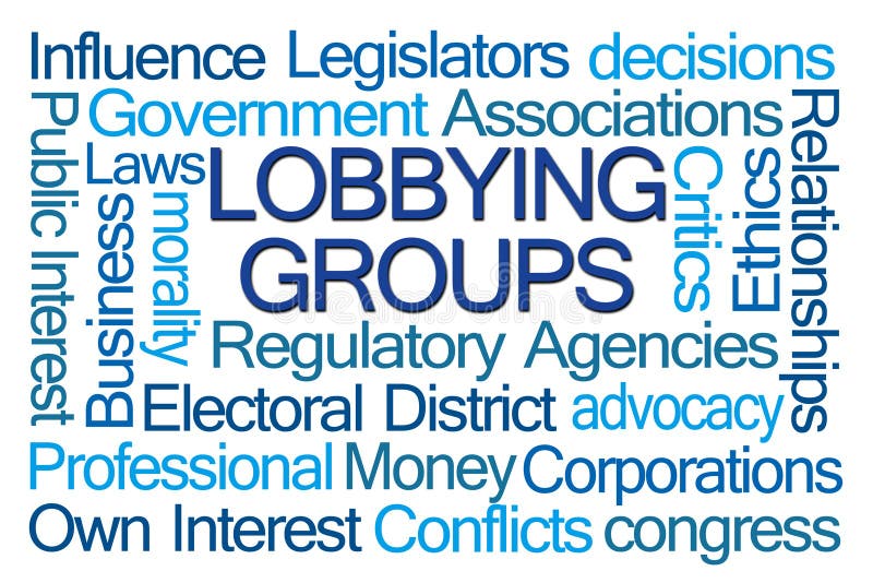 Lobbying Groups Word Cloud stock illustration. Illustration of business ...