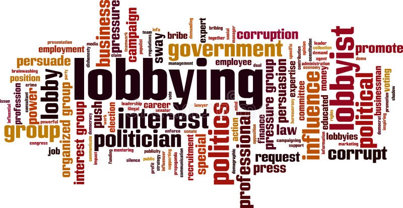 Lobbying concept icon stock vector. Illustration of linear - 184250564