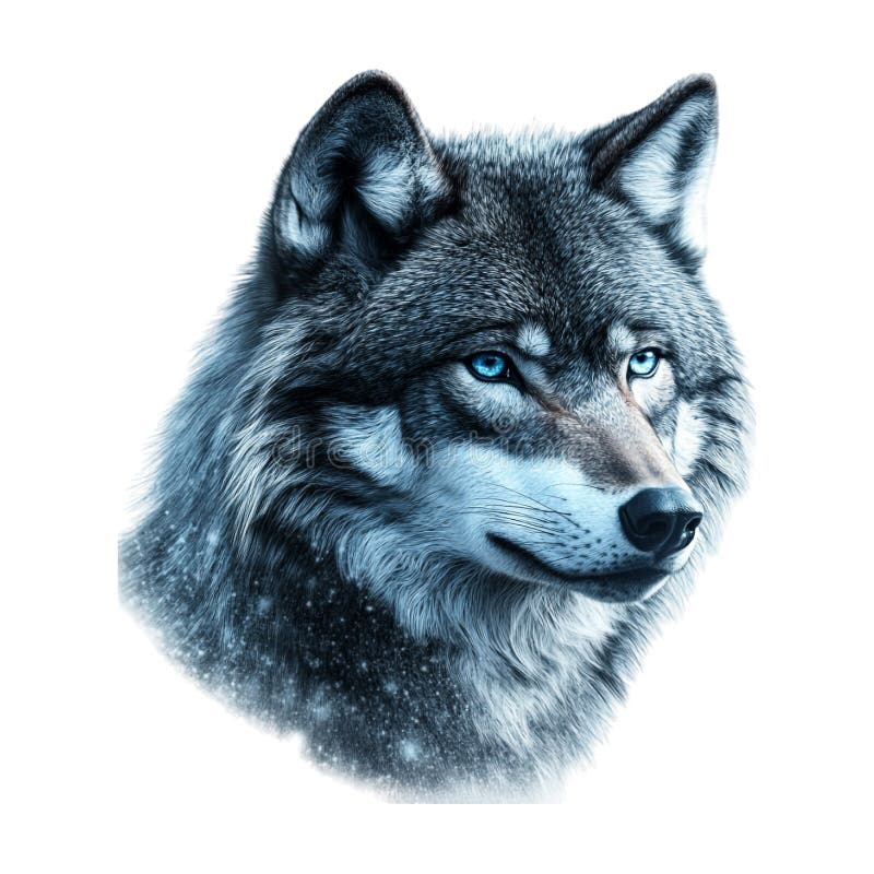 Lobo Azul PNG Em Segundo Plano Transparente Ilustração Stock ...