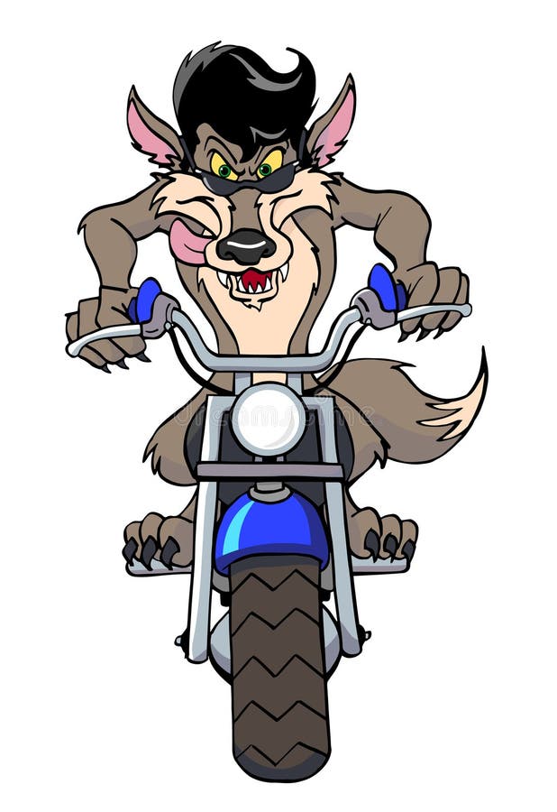 Lobo Fresco De La Motocicleta Stock de ilustración - Ilustración de ...