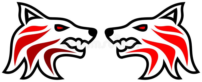 Lobo tribal da tatuagem ilustração stock. Ilustração de selvagem - 45151112