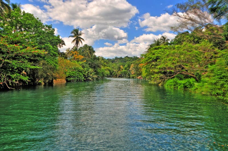 The Loboc River - in the Bohol Province of the Philippines. Stock Photo ...