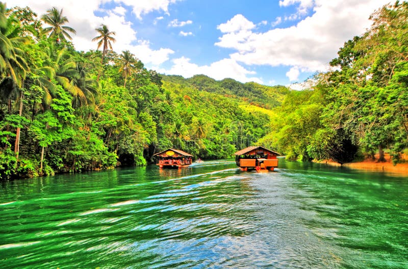The Loboc River - in the Bohol Province of the Philippines. Stock Photo ...