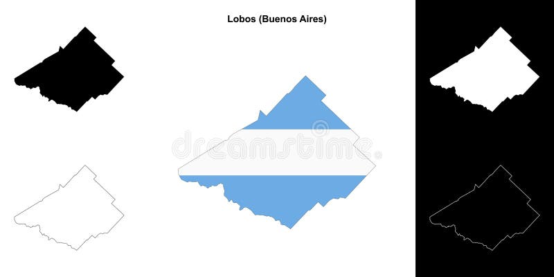 Lobos outline map stock vector. Illustration of atlas - 335096422