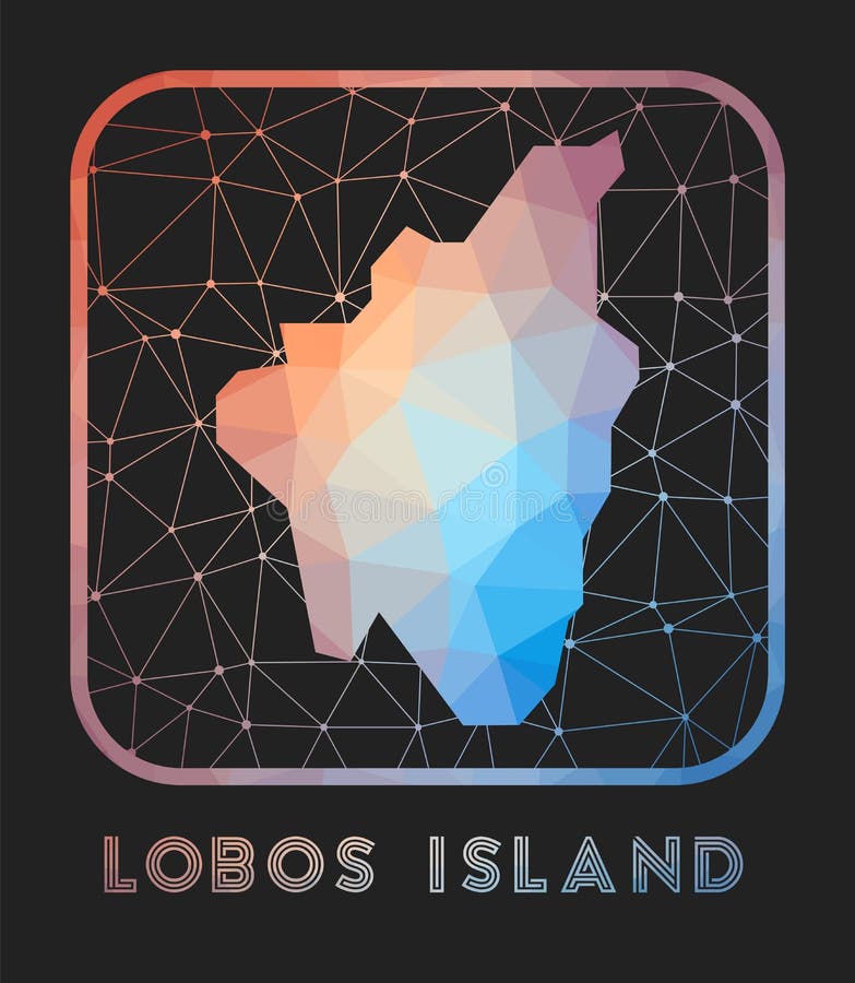 Kid Style Map of Lobos Island. Stock Vector - Illustration of lobos ...
