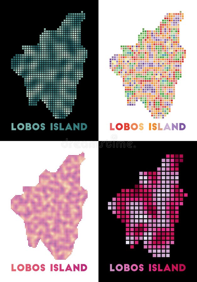 Lobos Island map. stock vector. Illustration of insignia - 212331291