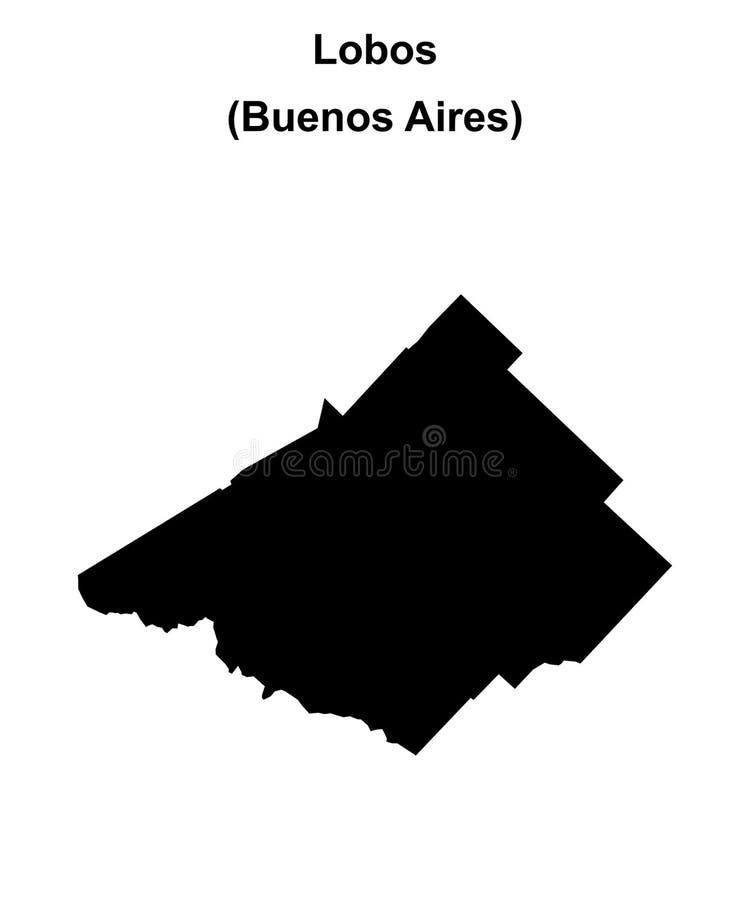 Lobos outline map stock vector. Illustration of vector - 380429362