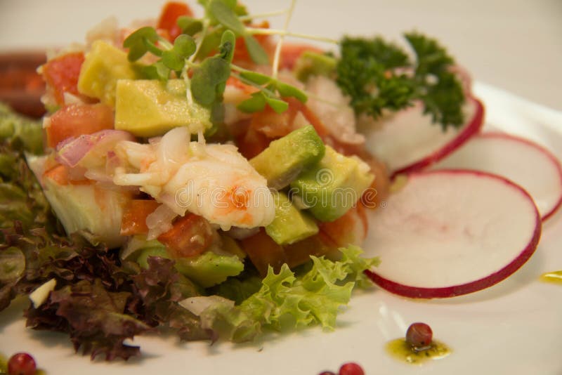 Lobster avocado salad stock image. Image of tomato, prepared - 66339905