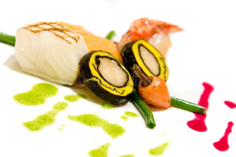 Lobster Covered with Scallop Mousse Stock Photo - Image of filet ...