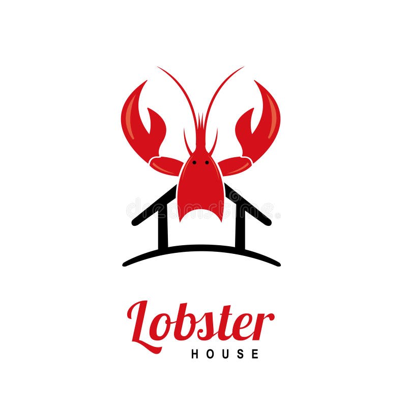 Lobster House Logo Combination Illustration Vector Flat Design Stock ...