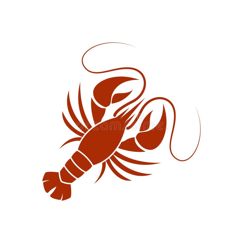 Lobster icon logo design stock vector. Illustration of seafood - 344952070