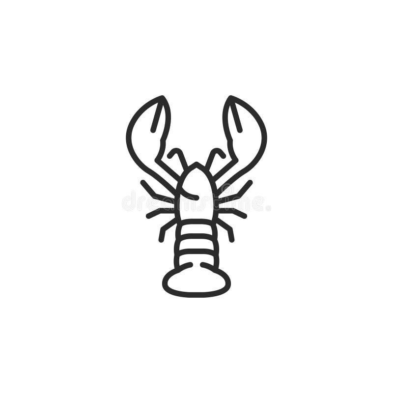 Lobster Icon stock vector. Illustration of market, edible - 371802317