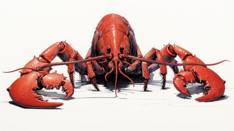Lobster Illustration in Concept Art Style by Daniel Daver Stock ...
