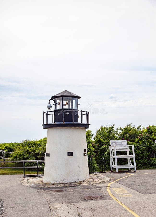 Lobster Point Lighthouse Along the Rocky Coast of Maine on the Marginal ...