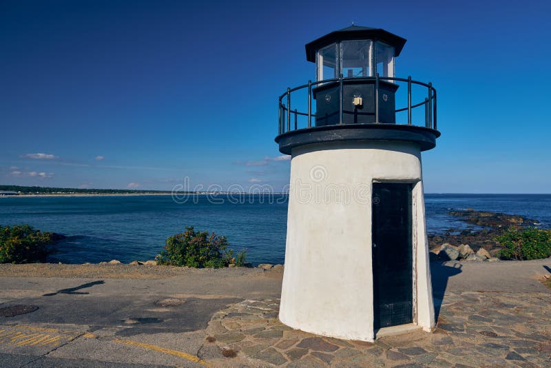 Lobster Point Lighthouse. Ogunquit, Maine, USA Stock Image - Image of ...