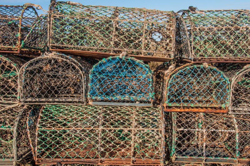 Lobster pot stock photo. Image of lobster, stack, norfolk - 49646678
