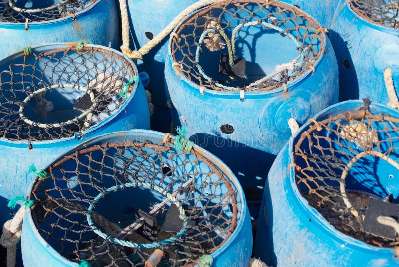 Lobster Pots stock photo. Image of ocean, blue, paul - 55772610