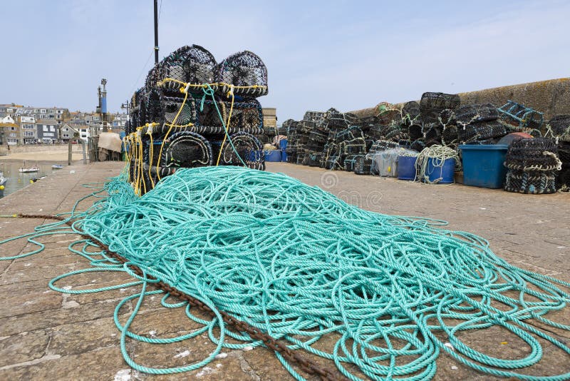 Lobster Pots & Fishing Rope Stock Image - Image of harbour, cornwall ...