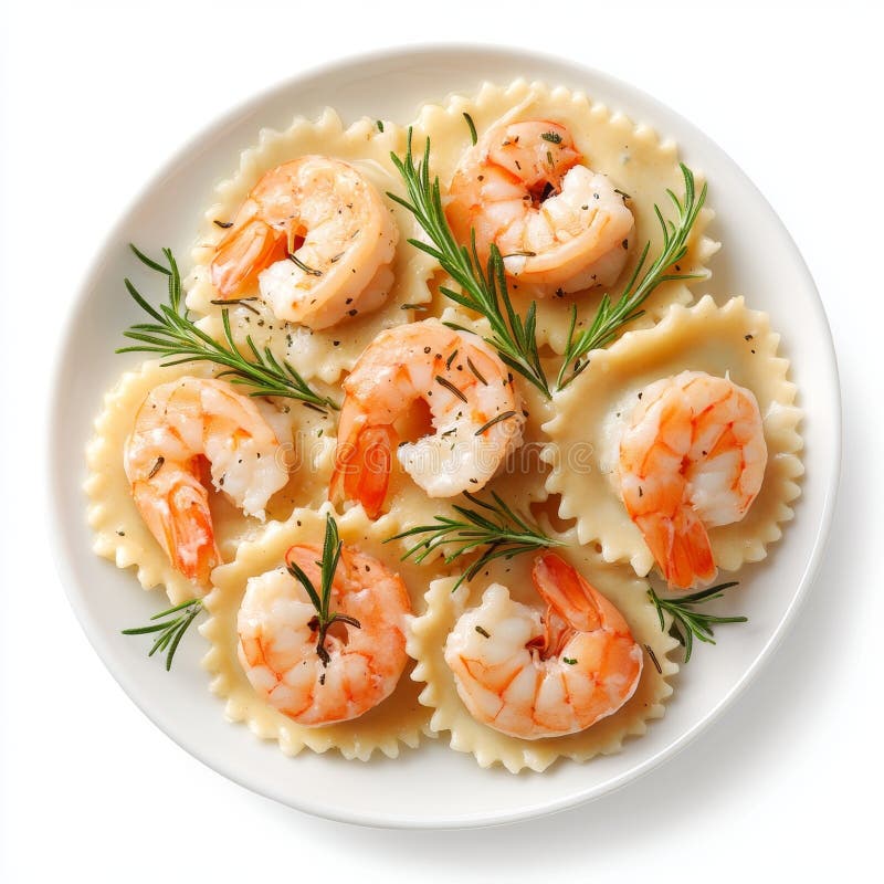 Lobster Ravioli Presented on a Transparent Backdrop Stock Image - Image ...