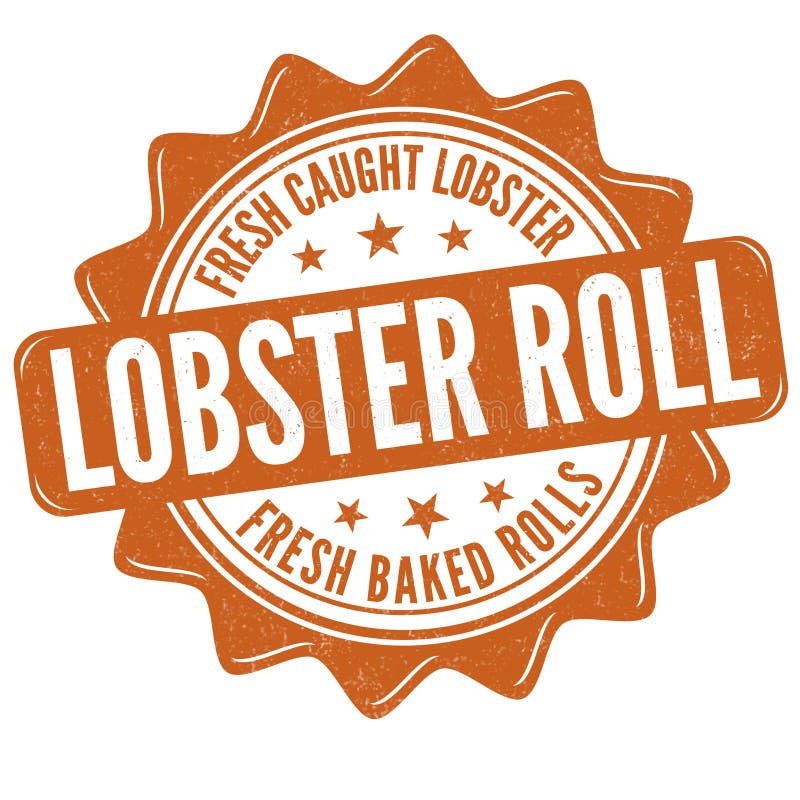 Lobster Roll Label or Stamp Stock Vector - Illustration of submarine ...