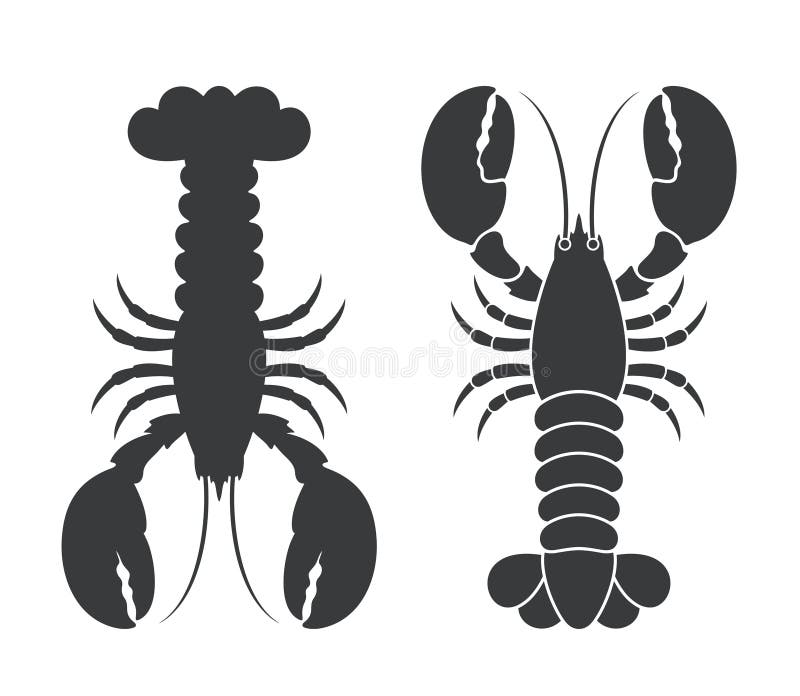 Lobster Silhouette Stock Illustrations – 6,066 Lobster Silhouette Stock ...