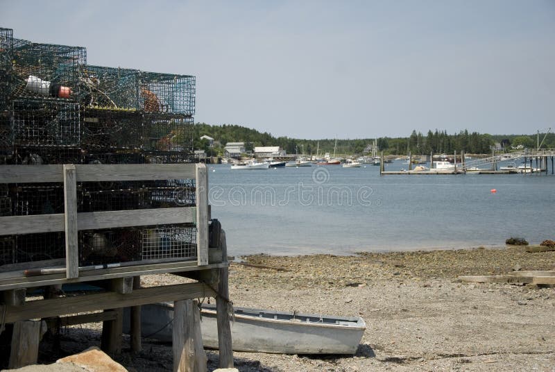 Lobster Traps stock image. Image of traps, pier, maine - 25909159