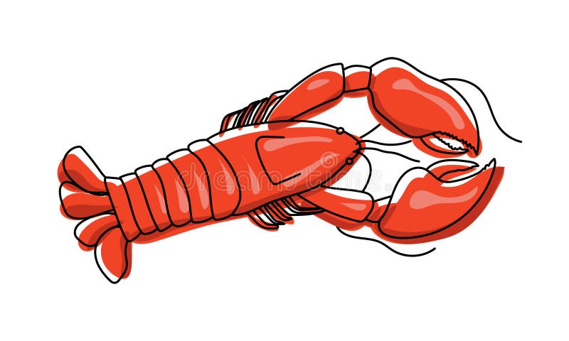 Lobster Vector Illustration. Lobster Meal Stock Illustration ...